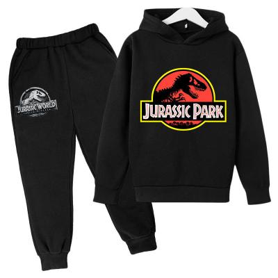 China Children'S Outfit Sets Movie Anime Hoodie Boys And Girls Dinosaur Print Hoodie Set for sale
