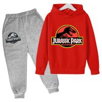 China Children'S Outfit Sets Movie Anime Hoodie Boys And Girls Dinosaur Print Hoodie Set for sale