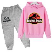 China Children'S Outfit Sets Movie Anime Hoodie Boys And Girls Dinosaur Print Hoodie Set for sale