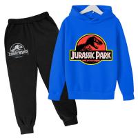 China Children'S Outfit Sets Movie Anime Hoodie Boys And Girls Dinosaur Print Hoodie Set for sale