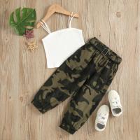 China Children'S Outfit Sets Girls Suspenders Camouflage Trousers Two Piece Set for sale