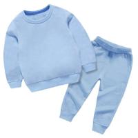 China Children'S Outfit Sets Solid Color Sweater Sets Children'S Cotton Two Piece for sale