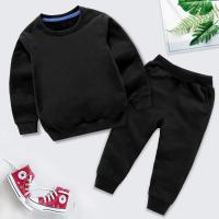 China Children'S Outfit Sets Solid Color Sweater Sets Children'S Cotton Two Piece for sale