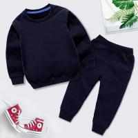 China Children'S Outfit Sets Solid Color Sweater Sets Children'S Cotton Two Piece for sale