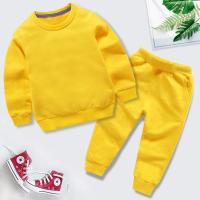 China Children'S Outfit Sets Solid Color Sweater Sets Children'S Cotton Two Piece for sale