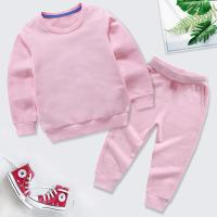 China Children'S Outfit Sets Solid Color Sweater Sets Children'S Cotton Two Piece for sale