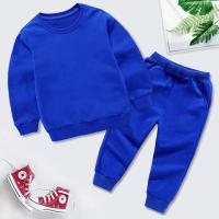 China Children'S Outfit Sets Solid Color Sweater Sets Children'S Cotton Two Piece for sale