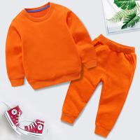 China Children'S Outfit Sets Solid Color Sweater Sets Children'S Cotton Two Piece for sale