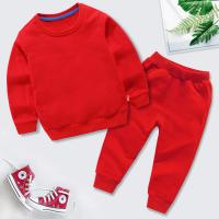 China Children'S Outfit Sets Solid Color Sweater Sets Children'S Cotton Two Piece for sale