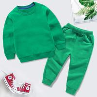 China Children'S Outfit Sets Solid Color Sweater Sets Children'S Cotton Two Piece for sale