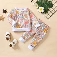 China Children'S Outfit Sets Children'S Sweater Set Girls Printed Cotton Sets for sale