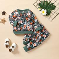 China Children'S Outfit Sets Children'S Sweater Set Girls Printed Cotton Sets for sale