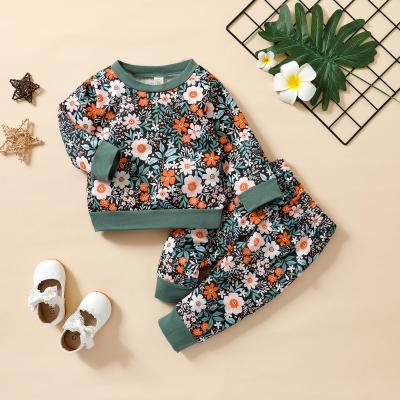 China Children'S Outfit Sets Children'S Sweater Set Girls Printed Cotton Sets for sale