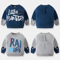 China Children'S Sports Shirts Children'S Fleece Sweater Boys Color Matching Top for sale