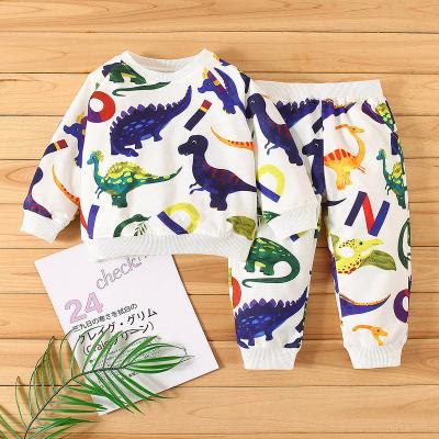 China Boys Children'S Casual Suit Dinosaur Cartoon Printed for sale