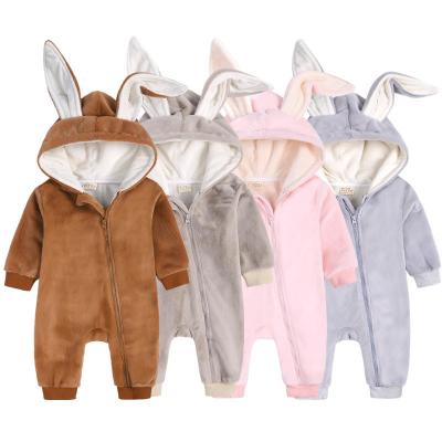 China Children'S Newborn Baby Winter Jumpsuit Thickened Plush for sale