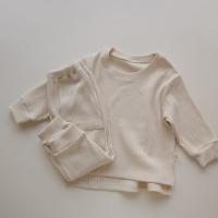 China Children'S Toddler Ribbed Long Sleeve Trousers Solid Colour for sale