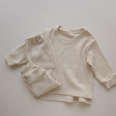 China Children'S Toddler Ribbed Long Sleeve Trousers Solid Colour for sale
