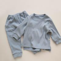 China Children'S Toddler Ribbed Long Sleeve Trousers Solid Colour for sale