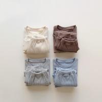 China Children'S Toddler Ribbed Long Sleeve Trousers Solid Colour for sale