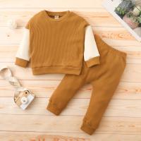 China Children'S Kids Waffle Solid Color Stitching Sets ODM for sale
