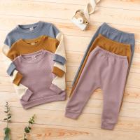 China Children'S Kids Waffle Solid Color Stitching Sets ODM for sale