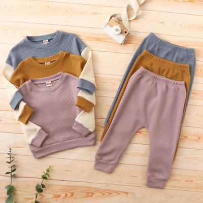 China Children'S Kids Waffle Solid Color Stitching Sets ODM for sale
