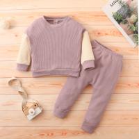 China Children'S Kids Waffle Solid Color Stitching Sets ODM for sale
