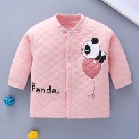 China Cute Cotton 3 Years Girls Windproof Winter Jacket Panda Animal Print Jacket Pink for sale