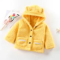 China 100cm Polyester Cotton Childrens Winter Jackets Single Breasted Warm Coats Velvet Thick for sale