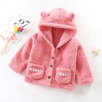 China 100cm Polyester Cotton Childrens Winter Jackets Single Breasted Warm Coats Velvet Thick for sale