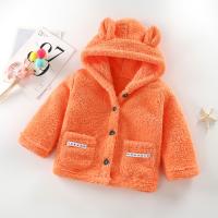 China 100cm Polyester Cotton Childrens Winter Jackets Single Breasted Warm Coats Velvet Thick for sale