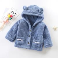 China 100cm Polyester Cotton Childrens Winter Jackets Single Breasted Warm Coats Velvet Thick for sale