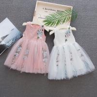 China Pink Princess 100CM Children'S Dress Clothing Costume Breathable Small Flower for sale
