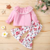 China Trumpet Sleeve Spring Children'S Clothing Two Piece for sale