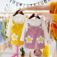 China Children's Girls Corduroy Suspender Skirt Set for sale
