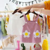 China Children's Girls Corduroy Suspender Skirt Set for sale