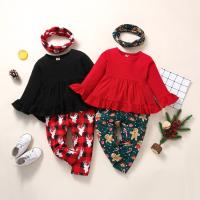 China Red Winter Children'S Clothing Polyester Christmas Sweater Suit Long Sleeve Sweater for sale