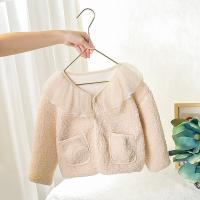 China 120CM Autumn Lamb Children'S Plus Size 20KG Girl  Winter Coats Wool And Cashmere Coat for sale