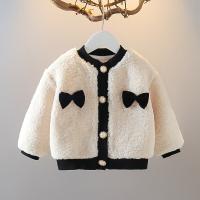 China 110cm 43in Girls Three Dimensional Winter Coat With Bow Jacket children for sale