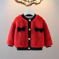 China 110cm 43in Girls Three Dimensional Winter Coat With Bow Jacket children for sale