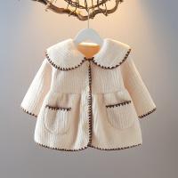 China Girls Single Breasted Lotus Leaf Lightweight Windproof Jacket Lambswool Coat With Mink Collar for sale