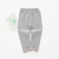 China Spring Autumn Children'S Casual Trousers Yarn Dyed Boomer Grey Wide Leg Trousers for sale