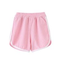 China Solid Color Chilrens High Waisted Running Shorts Cotton Leisure Shorts Breathable for sale