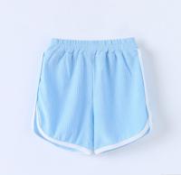 China Solid Color Chilrens High Waisted Running Shorts Cotton Leisure Shorts Breathable for sale