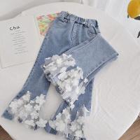 China Anti Pilling Children'S Casual Trousers Breathable High Waisted Flared Jeans OEM for sale