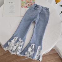 China Anti Pilling Children'S Casual Trousers Breathable High Waisted Flared Jeans OEM for sale
