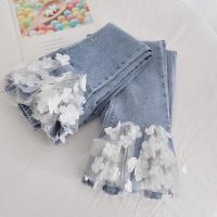 China Anti Pilling Children'S Casual Trousers Breathable High Waisted Flared Jeans OEM for sale