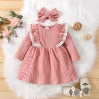 China Breathable Children'S Dress Clothing Solid Color Sleeveless Dresses Sweet Green for sale
