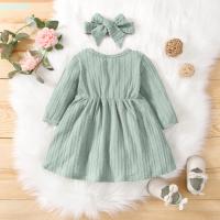 China Breathable Children'S Dress Clothing Solid Color Sleeveless Dresses Sweet Green for sale